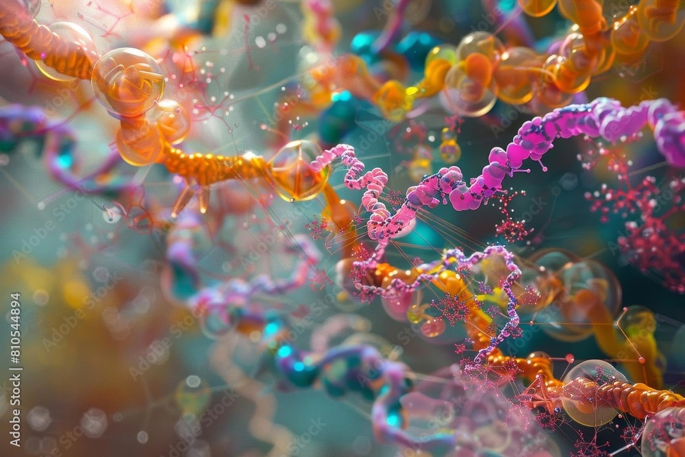 Visualization of DNA replication and cellular processes Stock ...