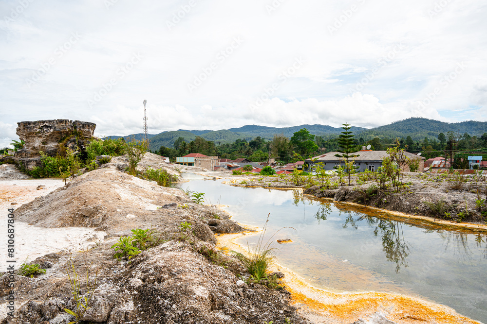 Sipoholon Hot Springs are hot springs in Tapanuli. This sulfur ...