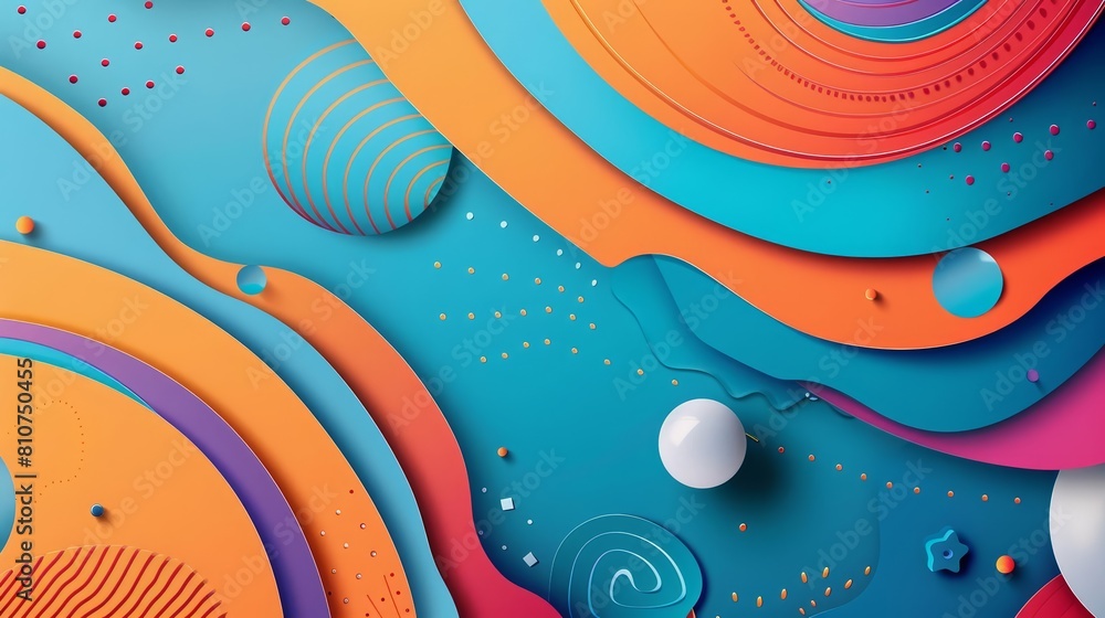 Trendy art paper collage design of brand awareness in futuristic styles ...