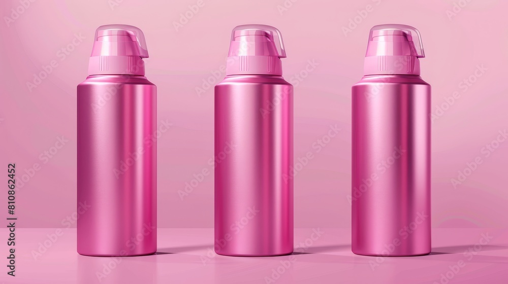 Realistic modern of spray deodorant in aluminum aerosol can ...