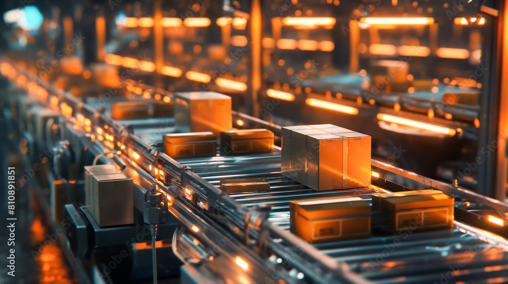 Transporting packages in a high-tech environment, Automatic logistics management. High-tech ...