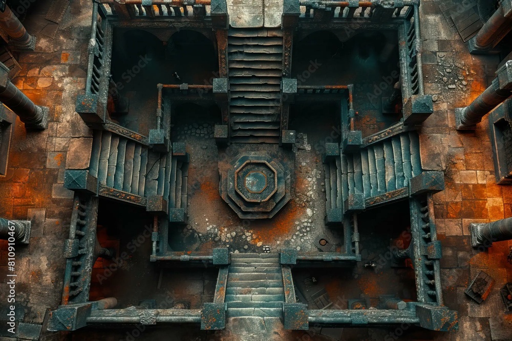Foto de Stock DnD Battlemap battlemap, top-down, aerial view, strategy ...