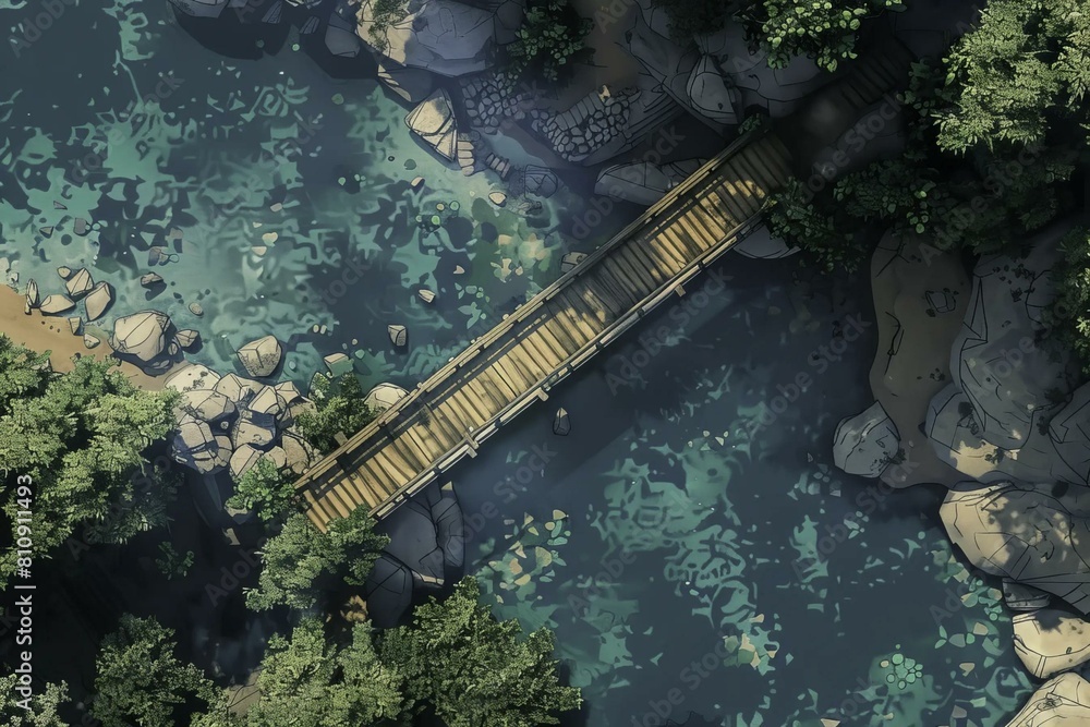 DnD Battlemap bridge, battlemap, stylized, detailed, scene, ready Stock ...