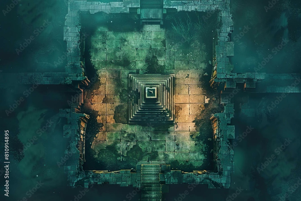 DnD Battlemap Forgotten Tomb Battlemap: Ancient tomb map for gaming ...