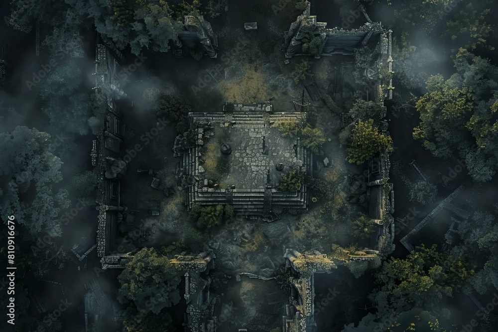 DnD Battlemap necromancer, crypt, battlemap, mysterious, spooky ...