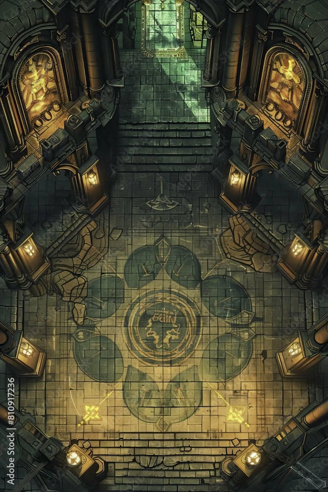DnD Battlemap sacred, chapel, monastery, magnificent, religious ...