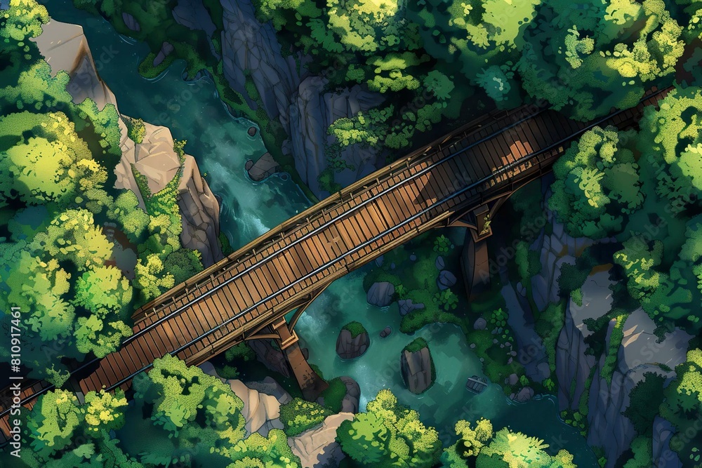 Ilustración de Stock DnD Battlemap sky, bridge, stunning, battle, map ...