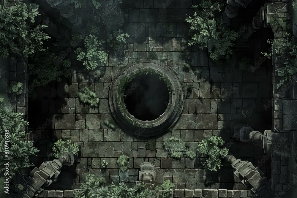 DnD Battlemap subterranean, tunnel, battlemap, mysterious, detailed ...