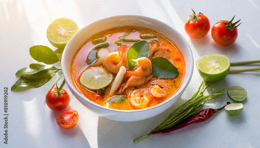 Thai cuisine includes dishes like Creamy Shrimp Tom Yum, known as Tom ...