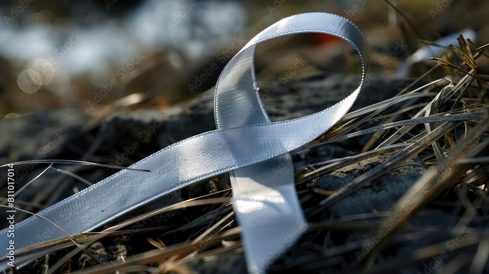 The silver ribbon symbolizes support for Parkinson s disease brain ...