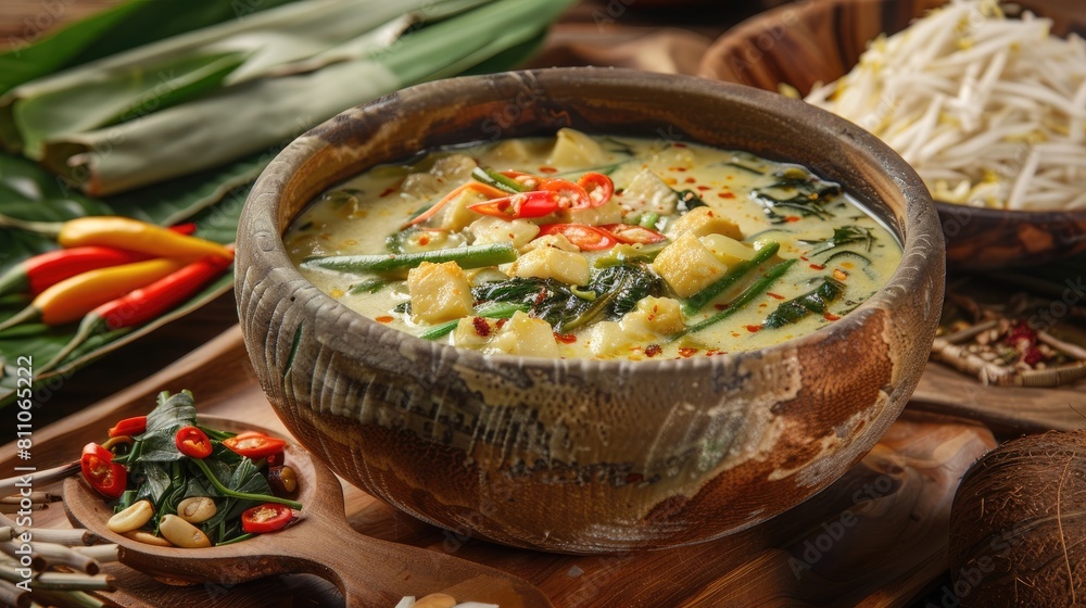 Photo Stock Sayur lodeh a delicious dish of vegetables cooked in ...