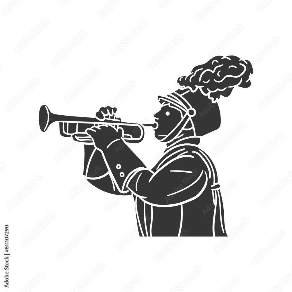 Marching Band Icon Silhouette Illustration. Trumpet Vector Graphic ...