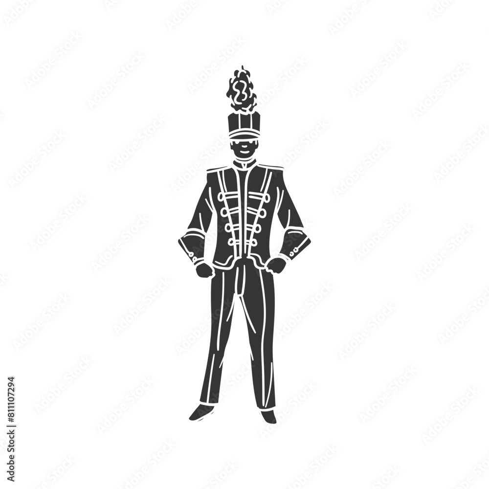 Marching Band Icon Silhouette Illustration. Man Vector Graphic ...