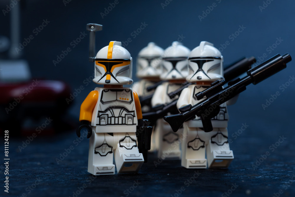 Depok, Indonesia - May 10, 2024: Lego toys photography, phase 1 clone ...