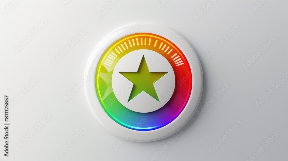 Guide to Energy Efficiency 5 Star Rating Logo Sticker on White ...
