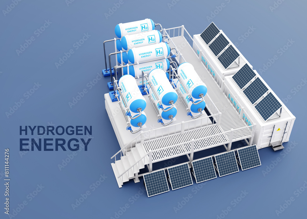 Hydrogen energy plant concept. Hydrogen gas pipeline for clean ...