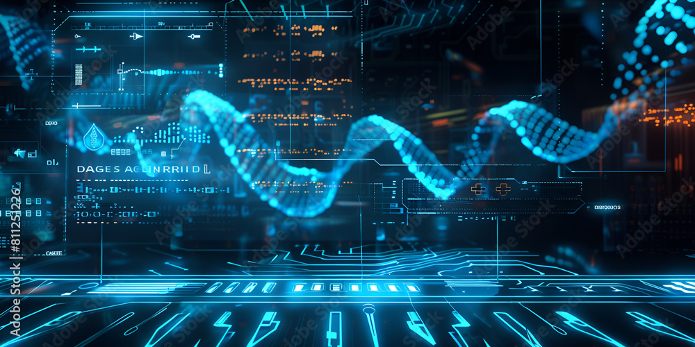 A visual depiction of a person working with complex data sets using ...