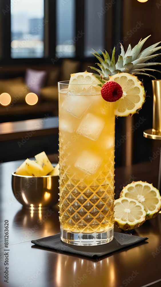 Luxury Mocktail Lounge: Sophisticated Non-Alcoholic Pineapple Cocktails ...