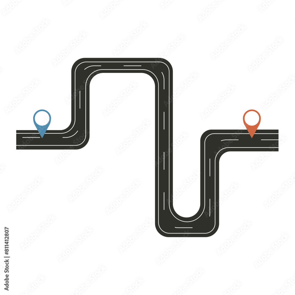 Road map infographic. Business step roadmap vector infographics ...