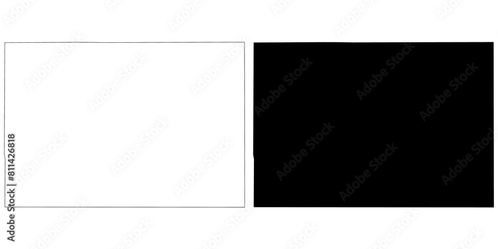 Colorado administrative map, Colorado outline and solid map set ...