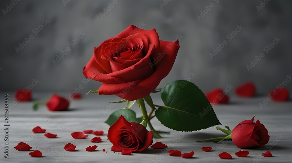 red rose on a beautiful background HD 8K wallpaper Stock Photographic ...