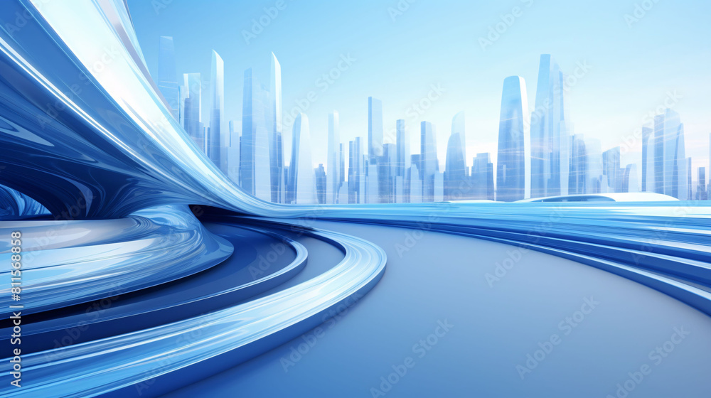 Blue conference kv main visual event main screen background design ...