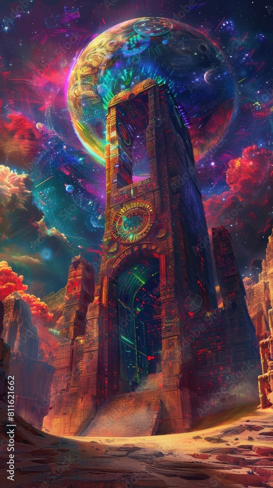 Concept Art of ancient sentinel protectors outside a mythical bastion ...