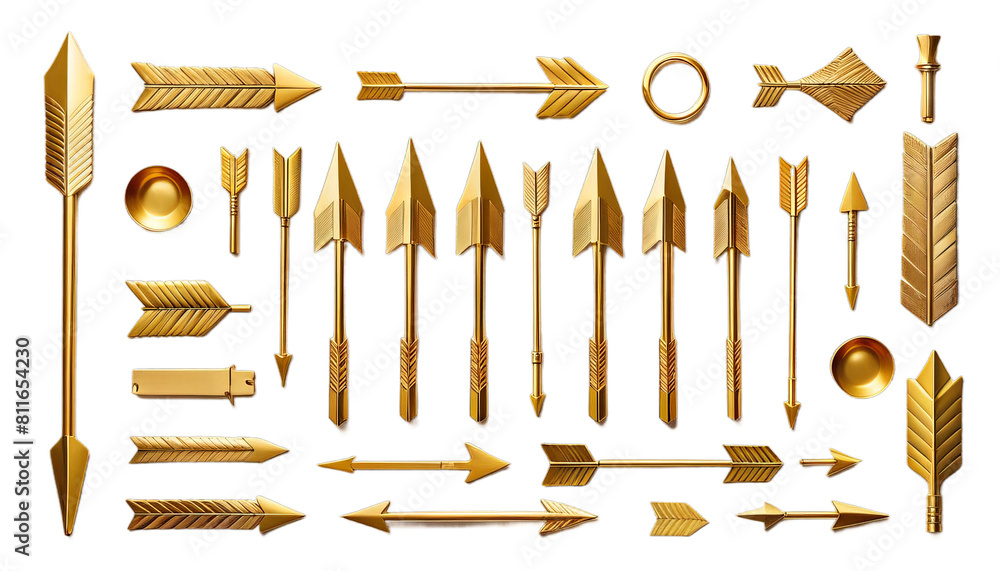 design golden arrow decoration element modern template gold shiny ...
