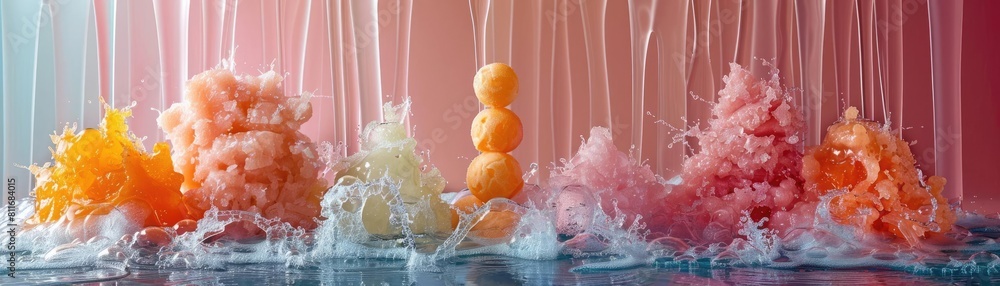 Explore a surreal world where towering edible sculptures intertwine ...