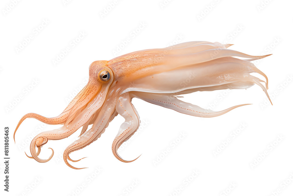 The image shows a Dumbo octopus which is a deep-sea octopus found in ...
