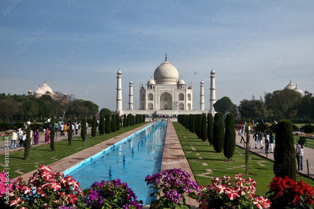 Agra, India,: Taj Mahal. The city is a world heritage site. The Grand ...