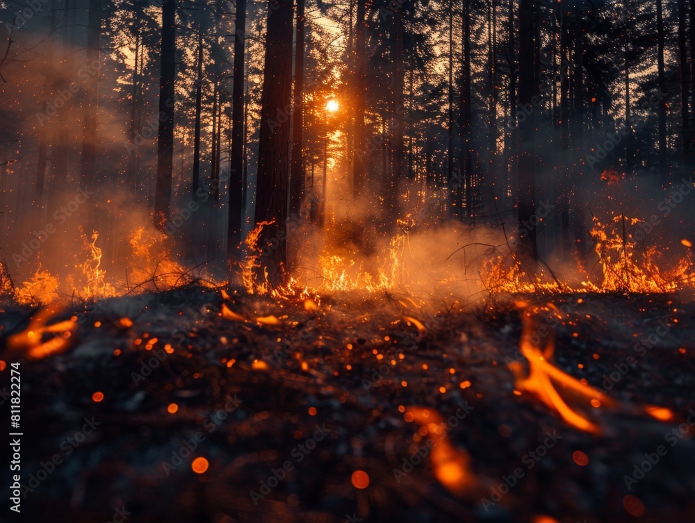 Forest on fire, hot summer day，Blazing Forest Inferno - Captivating 4K ...