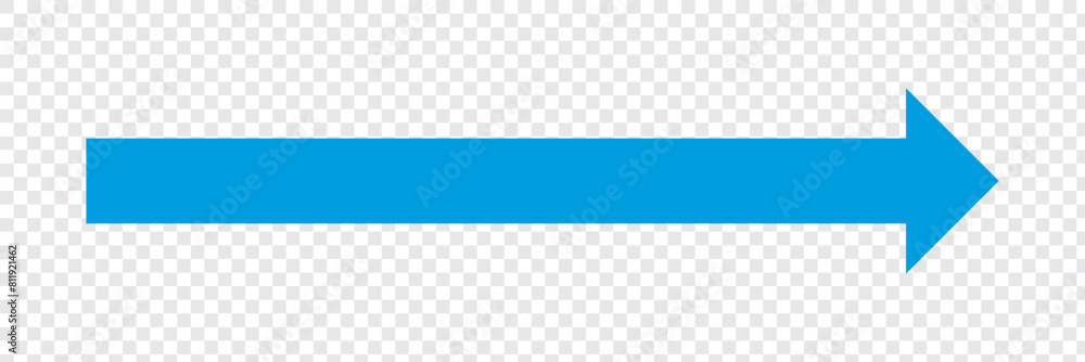 Horizontal long straight arrow with two left and right pointers. Black ...