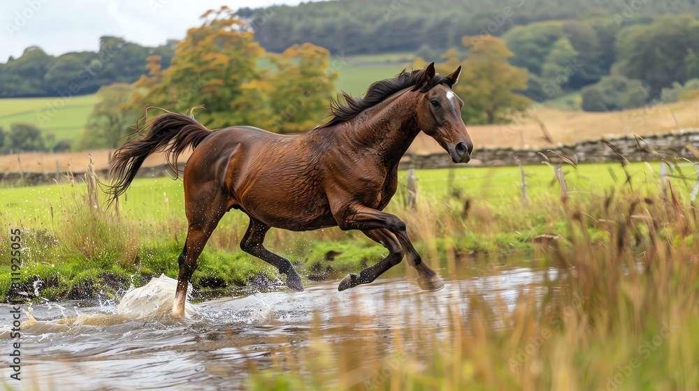 Action-packed VFX artwork of a 4x4 Arabian horse, showcasing detailed ...
