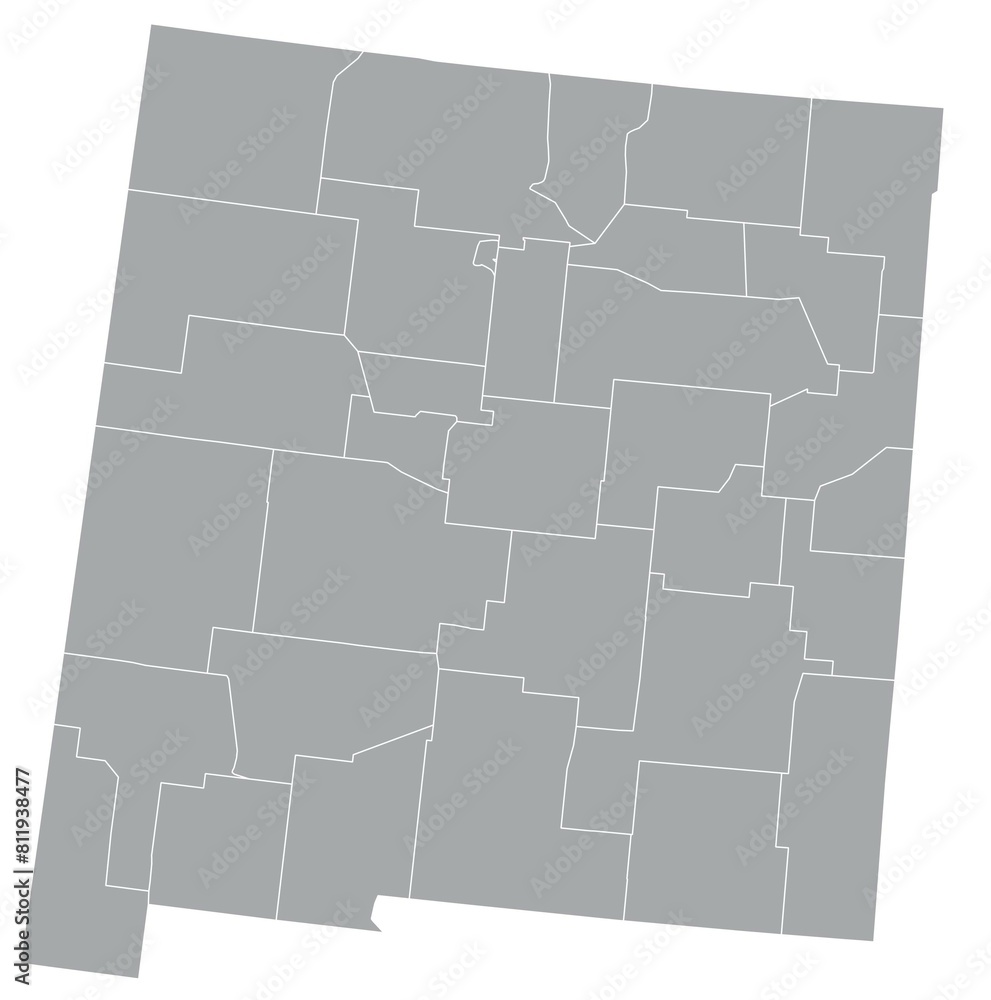 Map of the US states with districts. Map of the U.S. state of New ...