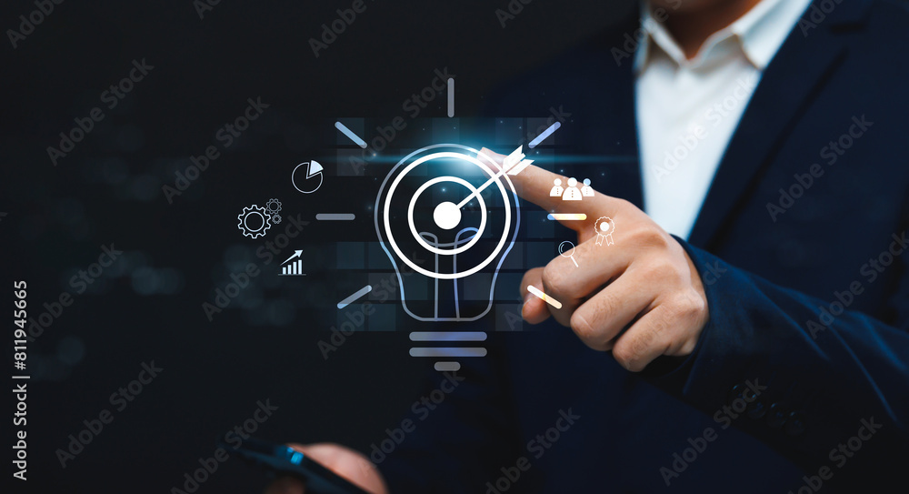 Strategically Crafting Success: Businessman's Visionary Planning ...