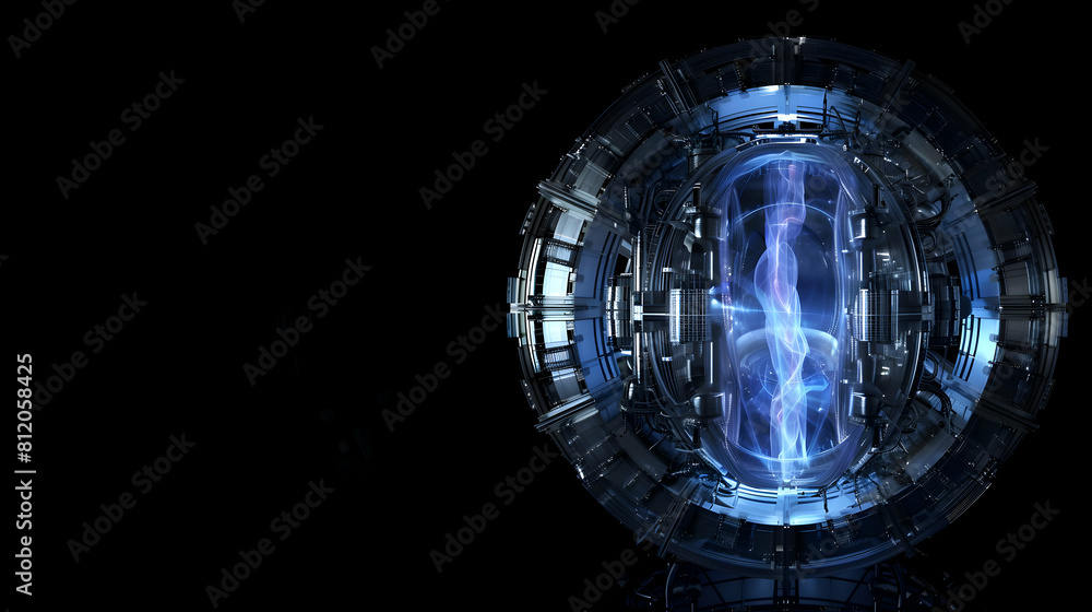 Tokamak Fusion Reactor Core - Futuristic Nuclear Plasma Energy Concept ...