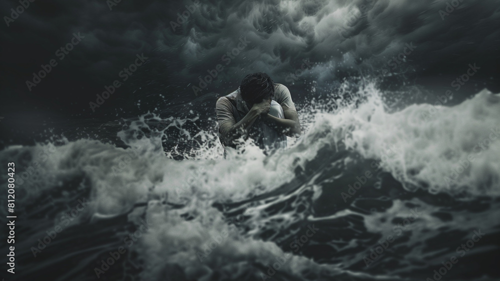 Depiction of being overwhelmed, surrounded by forces that you cannot ...