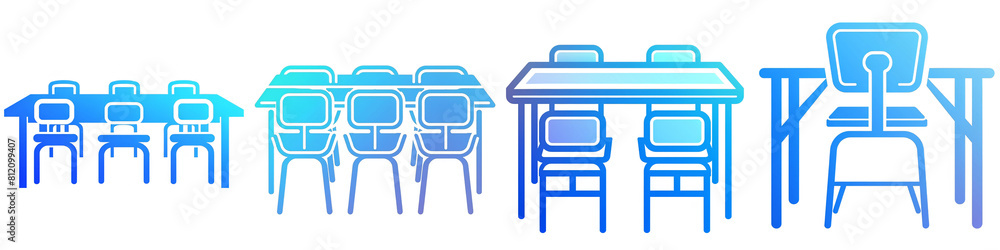 Classroom clipart collection, symbol, logos, icons isolated on ...