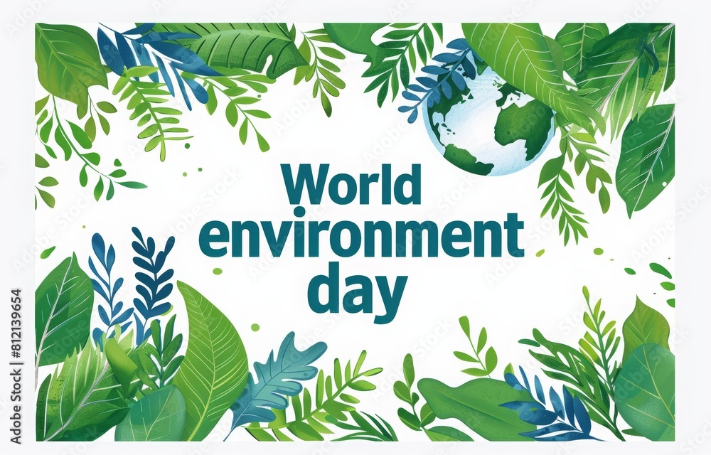 World environment day concept banner with text "5 June World ...
