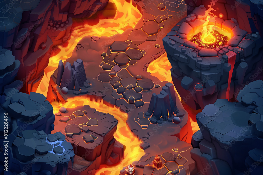 map level progression mobile game art Stock Illustration | Adobe Stock