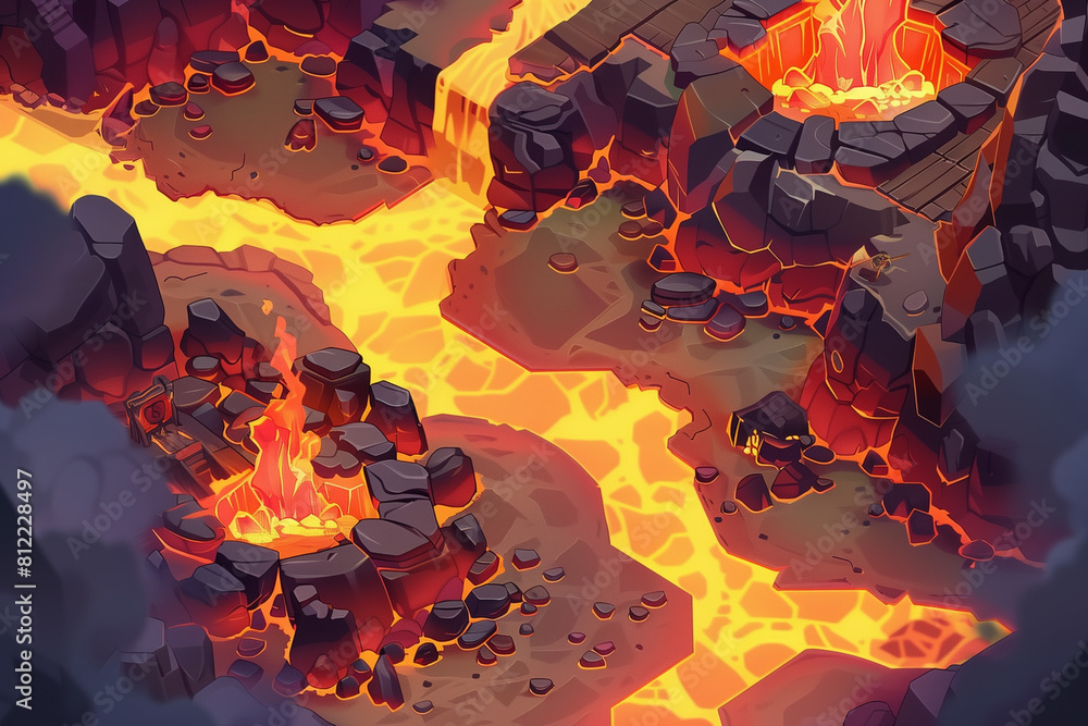 map level progression mobile game art Stock Illustration | Adobe Stock