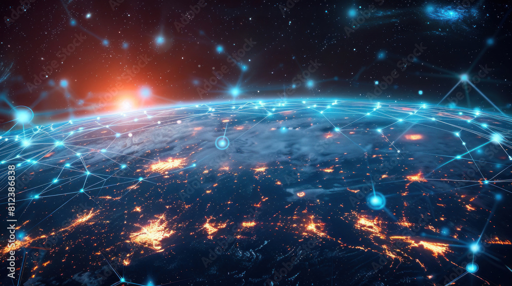 Dynamic visuals depict our interconnected world, where technology ...