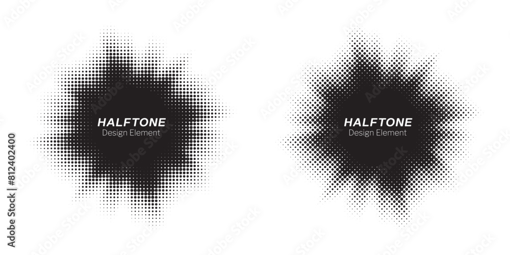 Halftone Background. Glowing light Halftone effect. Abstract grunge ...