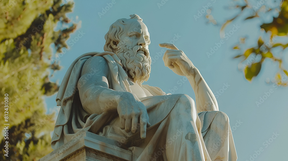 Socrates statue, an ancient Greek philosopher Stock Illustration ...