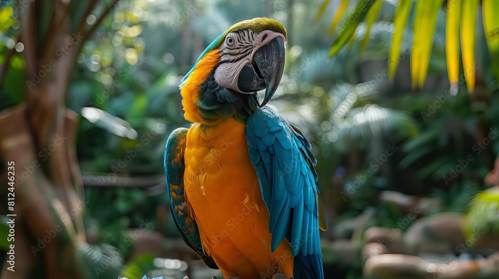 Show a macaw parrot using its beak to skillfully manipulate toys and ...