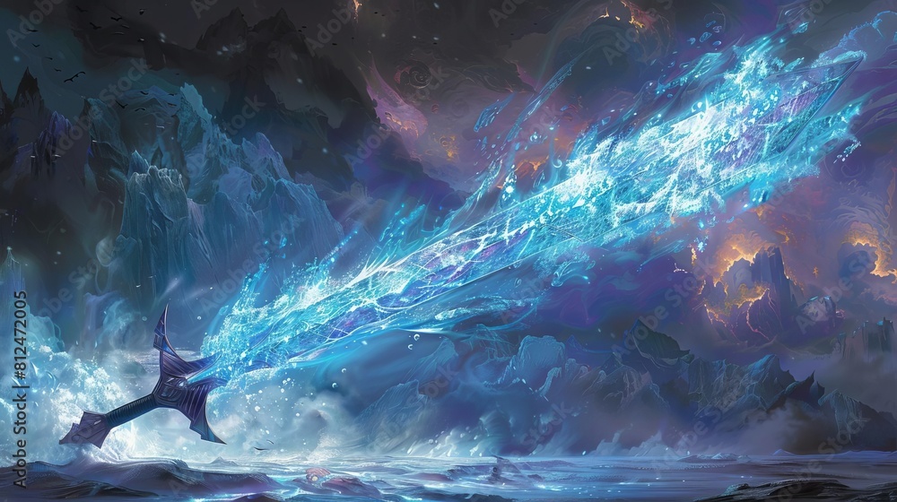 Showcase a magical artifact from myths and legends, such as a powerful ...