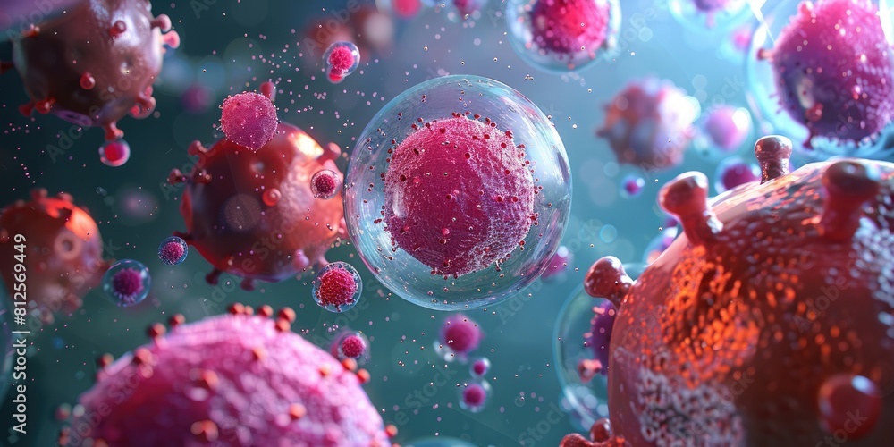 Revolutionizing Cancer Treatment with CAR T-Cell Therapy: 3D Render of Biomedical Breakthrough ...