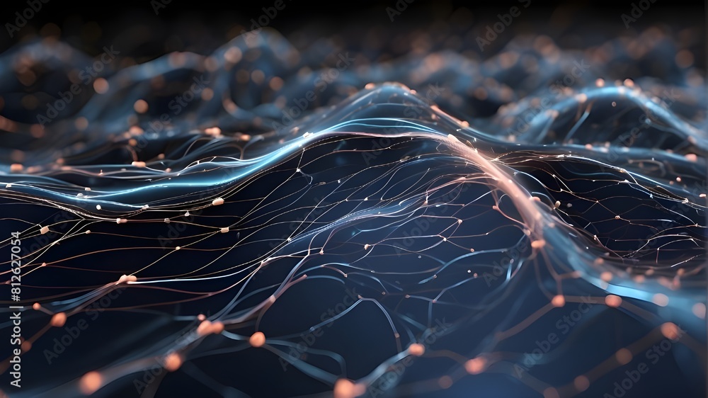 Ilustración de Stock The flow of digital signals and communication ...