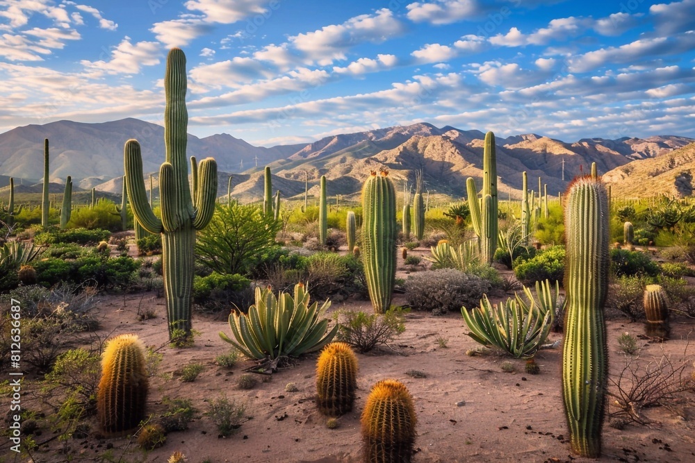 Explore the vast and rugged beauty of a desert landscape, featuring ...
